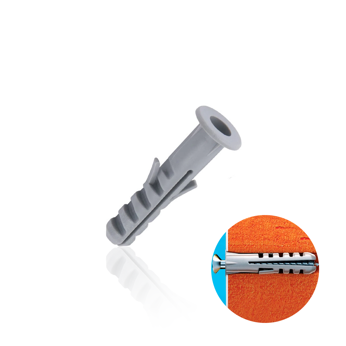 Bucha Para Parede E Concreto Com Anel 8 Mm 1000 Peças