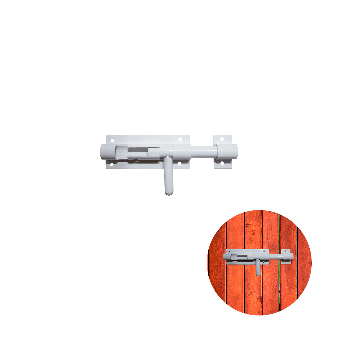 Fecho Trinco Jumbo 90 Mm Em Alumínio Branco