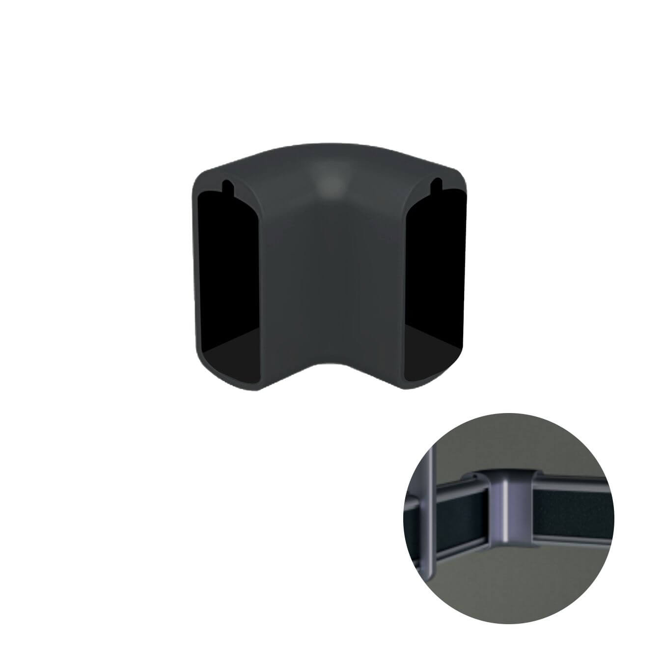 Suporte Conexão 90° Titânio Para Cabideiro Vesto Rm282 Rometal