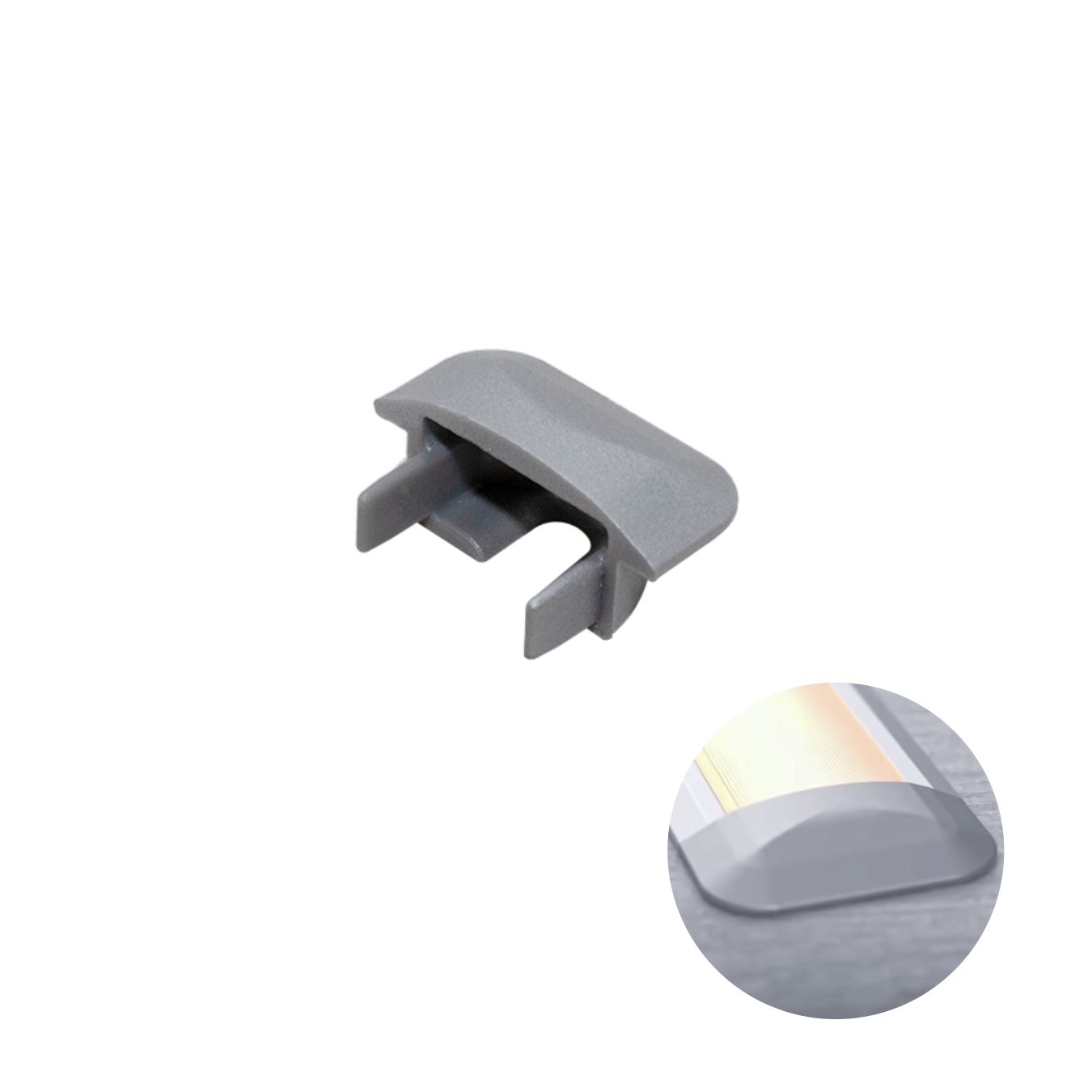 Ponteira Anodizado Para Perfil Led Baixo de Embutir Pe331 Rometal