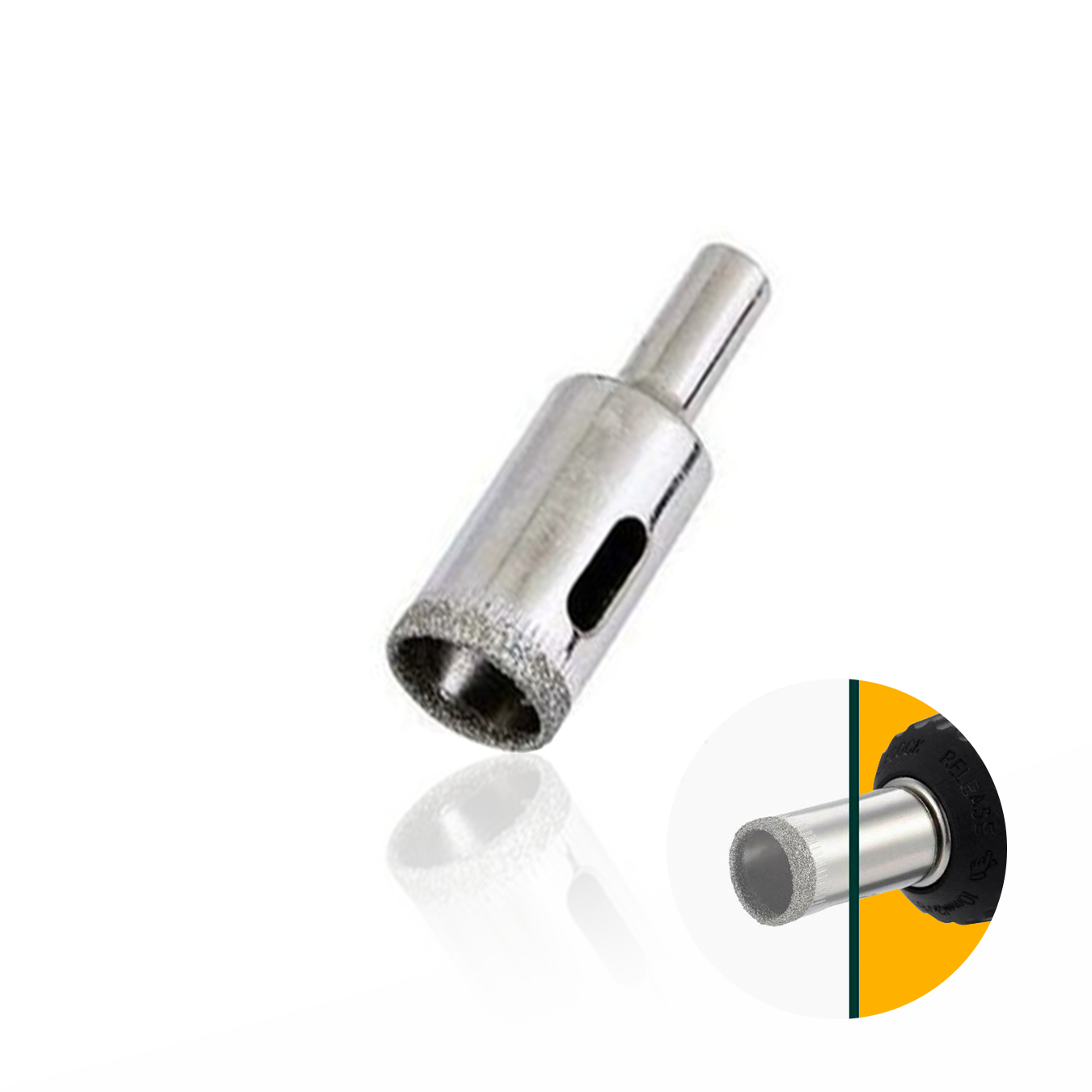 Broca de 18mm Diamantada Para Furar Vidro E Cerâmica - Mark Ferragens