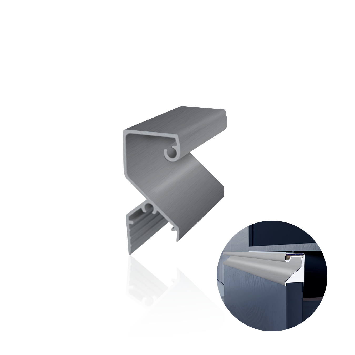 Perfil Puxador Em Inox Polido de 18 Mm Rm337 Rometal