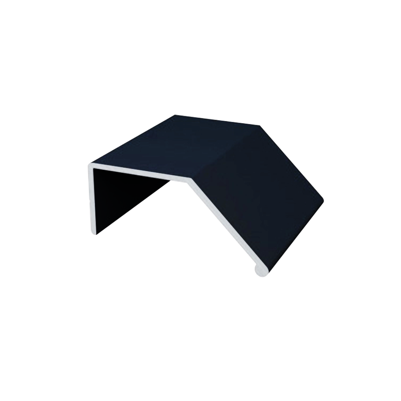 Perfil Puxador Testeira Em Preto Fosco de Encaixe de 20 Mm Rm085