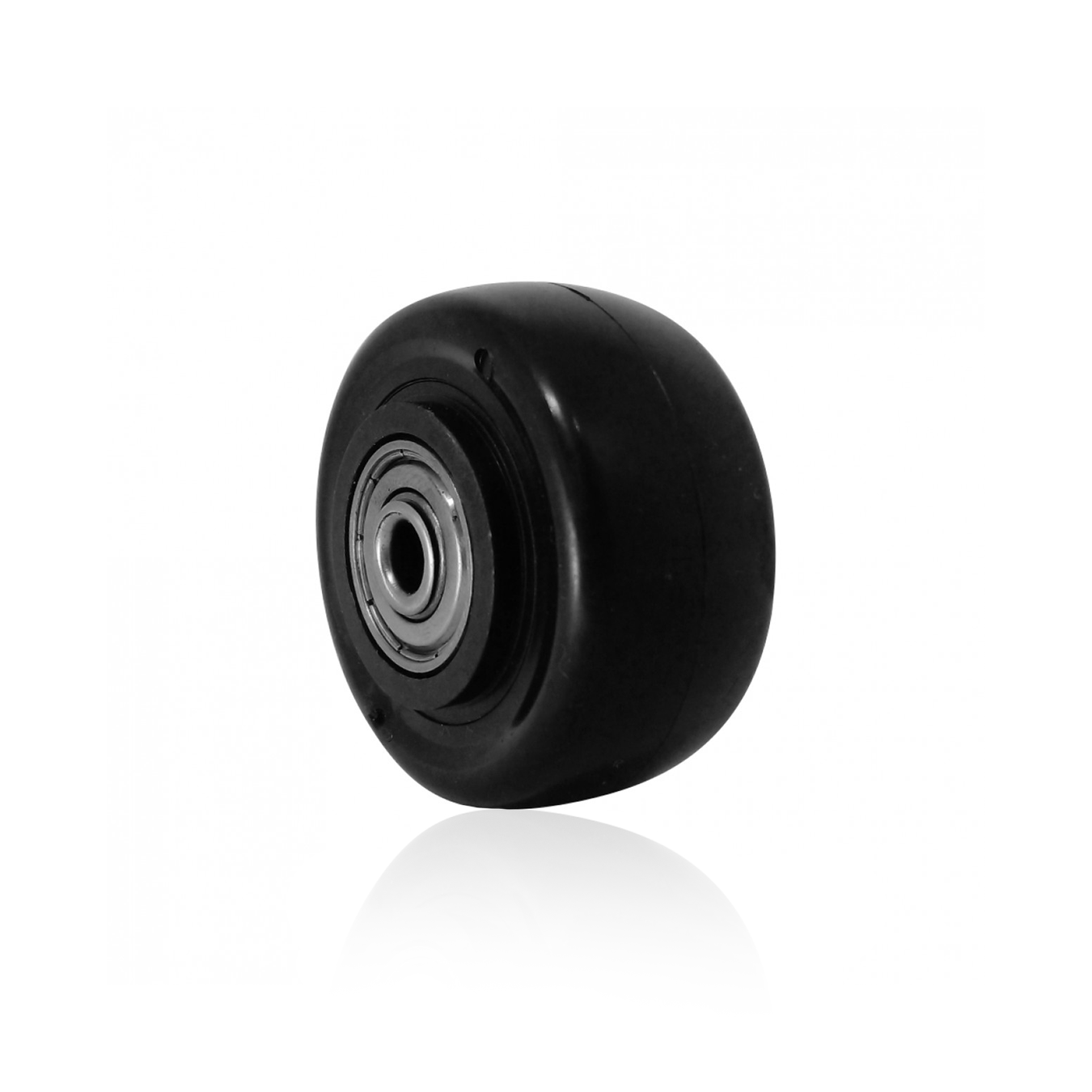 Roda de Pvc Preta 50 Mm X 22 Mm Com 2 Rolamentos