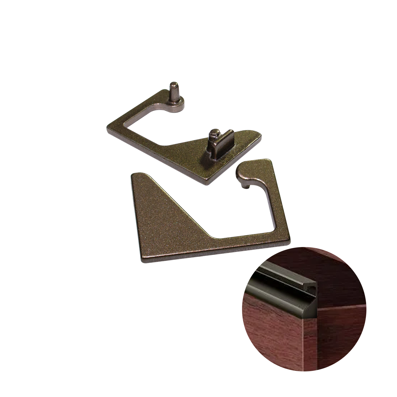 Ponteira Para Puxador Bronze de 18 X 30 Mm 0258 Dmt