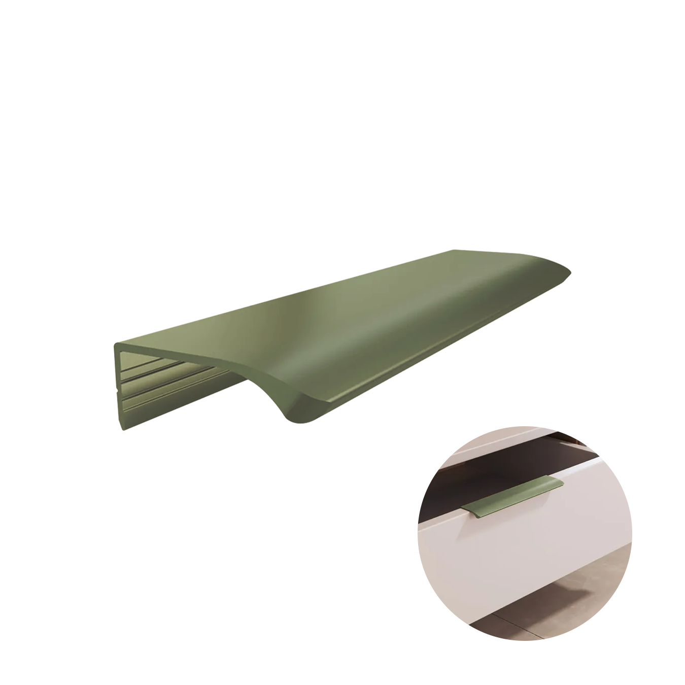 Puxador Aluminio Luna Inox Mate 150mm Rometal